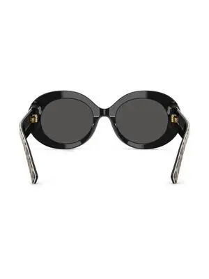 Dolce & Gabbana Leopard-print Round-frame Sunglasses