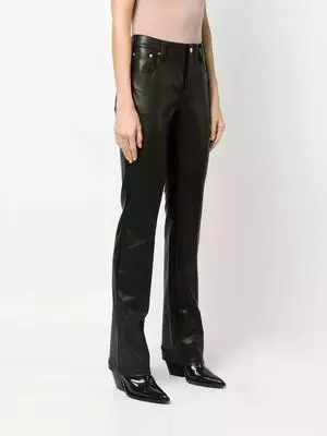 MISBHV Faux Leather Straight-leg Trousers