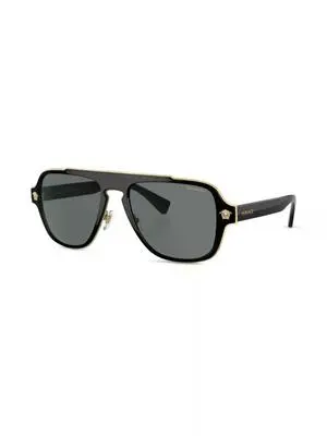 Versace Aviator Sunglasses With Gold-tone Trim