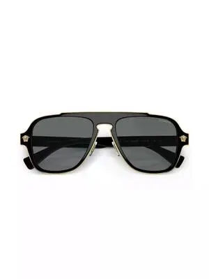 Versace Aviator Sunglasses With Gold-tone Trim