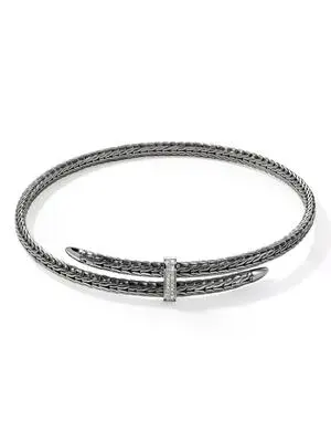 John Hardy Spear Coil Diamond Choker Necklace