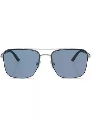 Oliver Spencer R-2 Square-frame Sunglasses - Silver