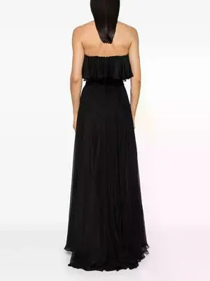 GEMY MAALOUF Strapless Ruffled Gown - Black