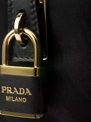 Prada Leather-trimmed Shoulder Bag