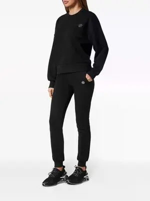 PLEIN SPORT Cropped Round-neck Sweatshirt