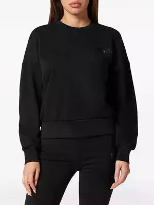 PLEIN SPORT Cropped Round-neck Sweatshirt