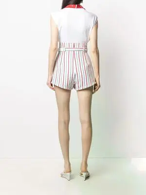 Philosophy Di Lorenzo Serafini High-waisted Striped Shorts