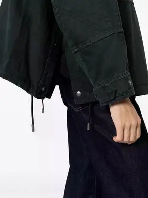 YVES SALOMON Detachable-hood Padded Parka With Shearling Trim