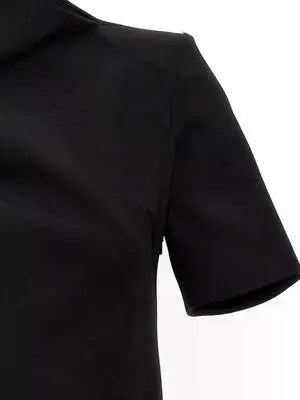 Sportmax Asymmetric Short Sleeve Dress