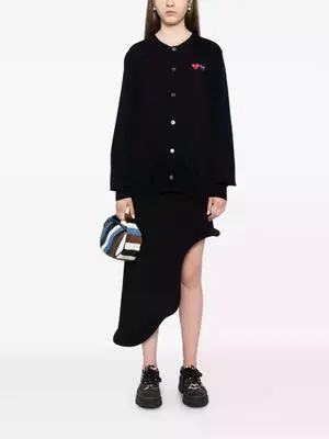 Play Comme Des Garcon Double Heart Cardigan