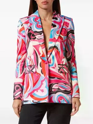 Philipp Plein Single-breasted Graphic Print Blazer