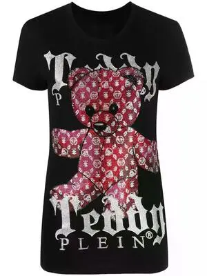 Philipp Plein Monogram Teddy-print T-shirt - Black