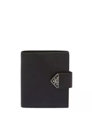 Prada Saffiano Logo-plaque Wallet - Black