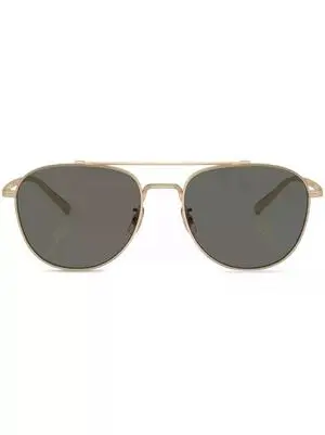Oliver Spencer Rivetti Pilot-frame Sunglasses - Gold