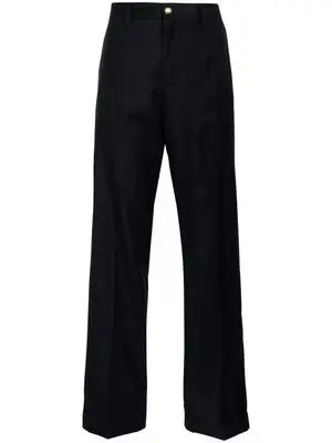 Miu Miu Virgin Wool Tailored Trousers With Cuffs