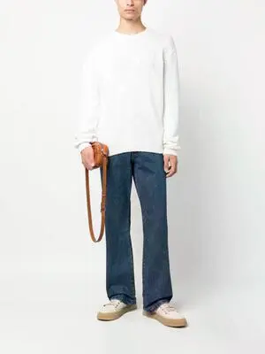 A.p.c. Crew Neck Knitted Jumper - White
