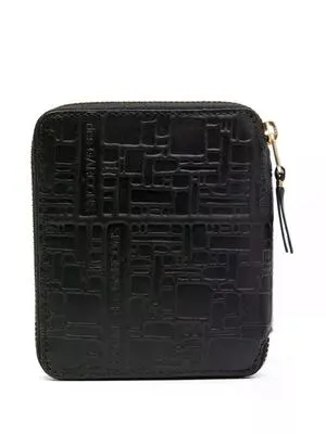 Comme Des Garçons Logo-embossed Leather Wallet - Black