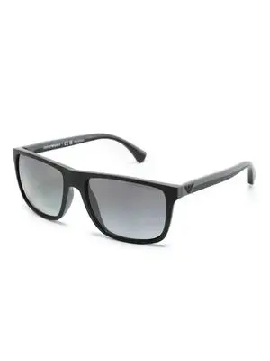 Emporio Armani Rectangle-frame Sunglasses - Grey