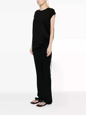 LESS Asymmetric Silk Vest With Drawstring Hem