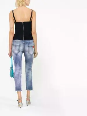 Dsquared2 Cropped Distressed Jeans