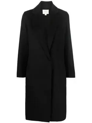 Vince Single-breasted Coat - Black