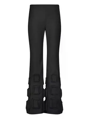 AVAVAV Flared Trousers With 3d Detailing - Black