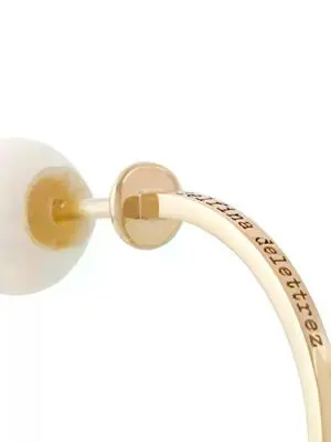Delfina Delettrez 18kt Yellow Gold Trillion Diamond Earring - White