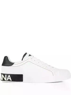 Dolce & Gabbana Portofino Lace-up Sneakers - White
