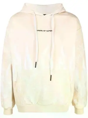 VISION OF SUPER Flame Graphic-print Cotton Hoodie