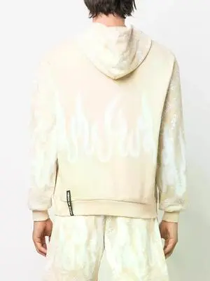 VISION OF SUPER Flame Graphic-print Cotton Hoodie