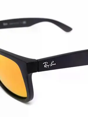 Ray-ban Justin Mirrored-lens Sunglasses - Black