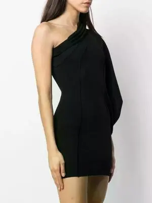 Rick Owens Athena Voluminous Cold-shoulder Mini Dress - Black