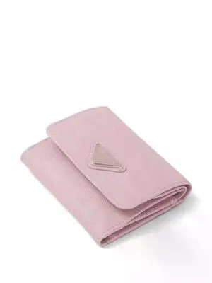 Prada Triangle-logo Saffiano Leather Wallet - Pink