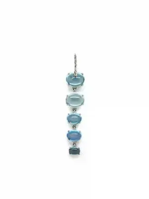 MAVIADA 18kt White Gold Sardinia Topaz And Diamond Earrings