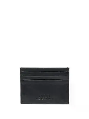 Polo Ralph Lauren Logo Leather Card Holder - Black