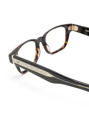 Oliver Spencer Tortoiseshell-effect Rectangle-frame Glasses