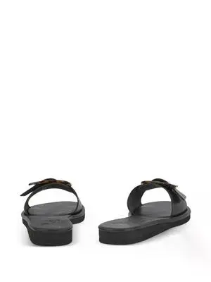 ANCIENT GREEK SANDALS Aglaia Flat Sandals - Black