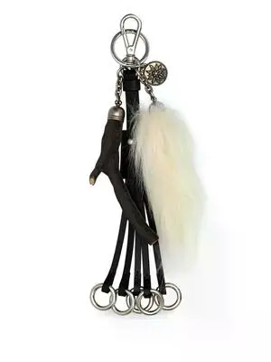 Prada Leather Keyring - Black