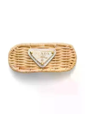 Prada Interwoven Hair Clip - Neutrals