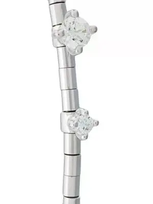 MATTIA CIELO 18kt White Gold Diamond Hoop Earrings
