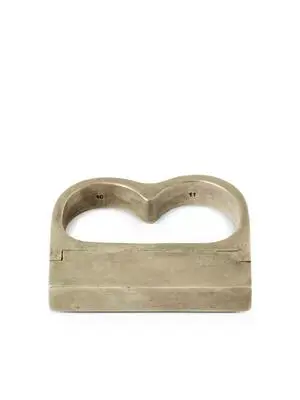 PARTS OF FOUR Plate Double Cuboid Ring In Sterling