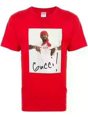 Supreme Gucci Mane Photo-print T-shirt - Red