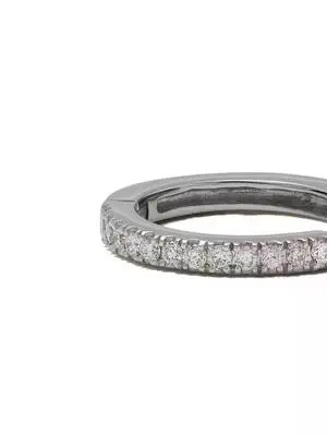 WE BY WHITEBIRD 18kt White Gold Diamond Hoop Earring - Silver