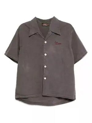 STAIN SHADE Logo-embroidered Shirt - Grey