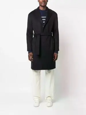 LARDINI Tied-waist Wool Coat