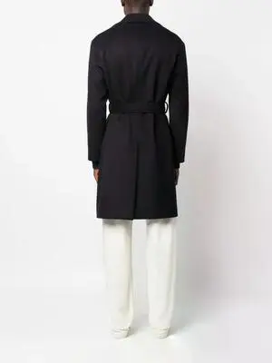 LARDINI Tied-waist Wool Coat