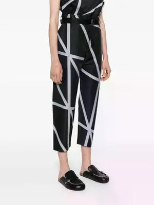 Issey Miyake Geometric Jacquard Trousers