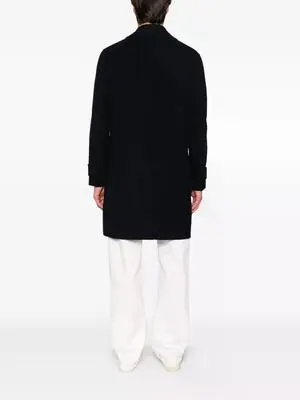 Eleventy Single-breasted Reversible Wool Coat