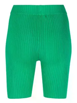Sporty & Rich Logo Patch Ribbed Shorts
