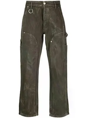 Études Studio Garment-dyed Canvas Trousers - Green
